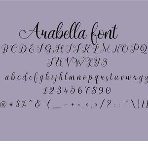 ARABELLA FONT, SVG ,png - Svg and Png Files for Cricut, Arabella ...