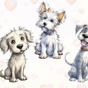 Dogs in Childrens Story Png, Puppy, Pets Clipart Bundle, Cute Dogs ...