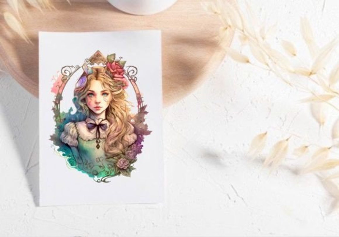 ALICE IN WONDERLAND Clipart Watercolor Mad Hatter Digital Illustrations ...
