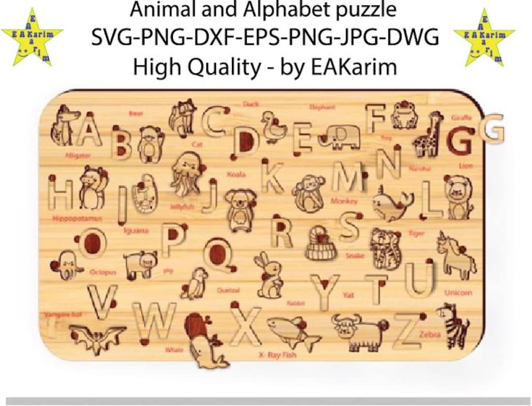 Children Puzzle Laser Cut | Children SVG Design | Laser Cut Files ...