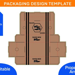Shoe Box SVG for Cricut Shoe Box Template With Label Party Favor Box ...
