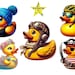 Rubber Duck Clipart Bundle Png, Duck Tshirt, Duck Tshirt Png, Rubber ...