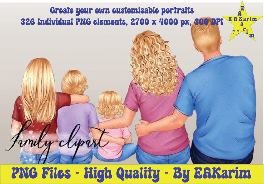 FAMILY CLIPART, Family Png Files, Family Cut File, Family Bundle ...