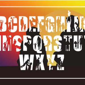 FATHER FONT SVG, Father Alphabet, Father Letters and Numbers Svg for ...