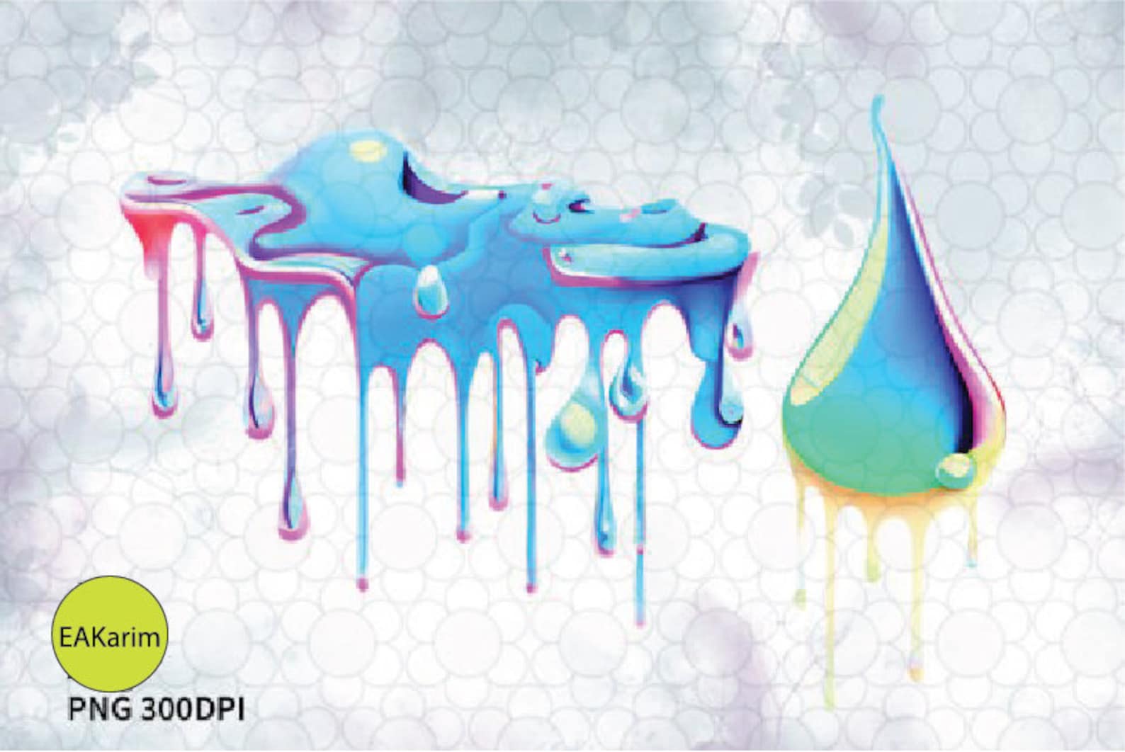 Dripping Watercolor Drips Clipart, Digital Graphics for Commercial Use ...