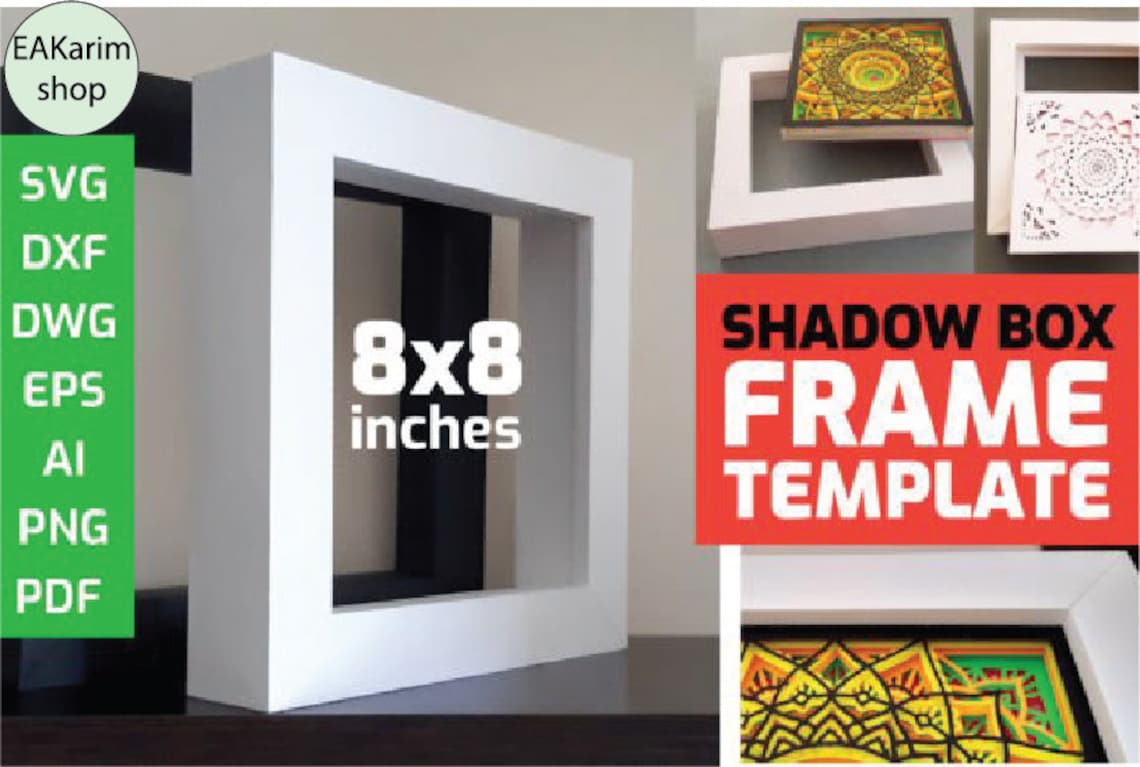 SHADOW BOX SVG, Template, Svg Files for Cricut and Silhouette, Tutorial ...