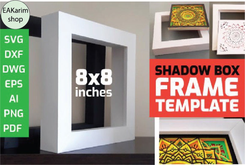 SHADOW BOX SVG Template Svg Files for Cricut and Silhouette - Etsy ...
