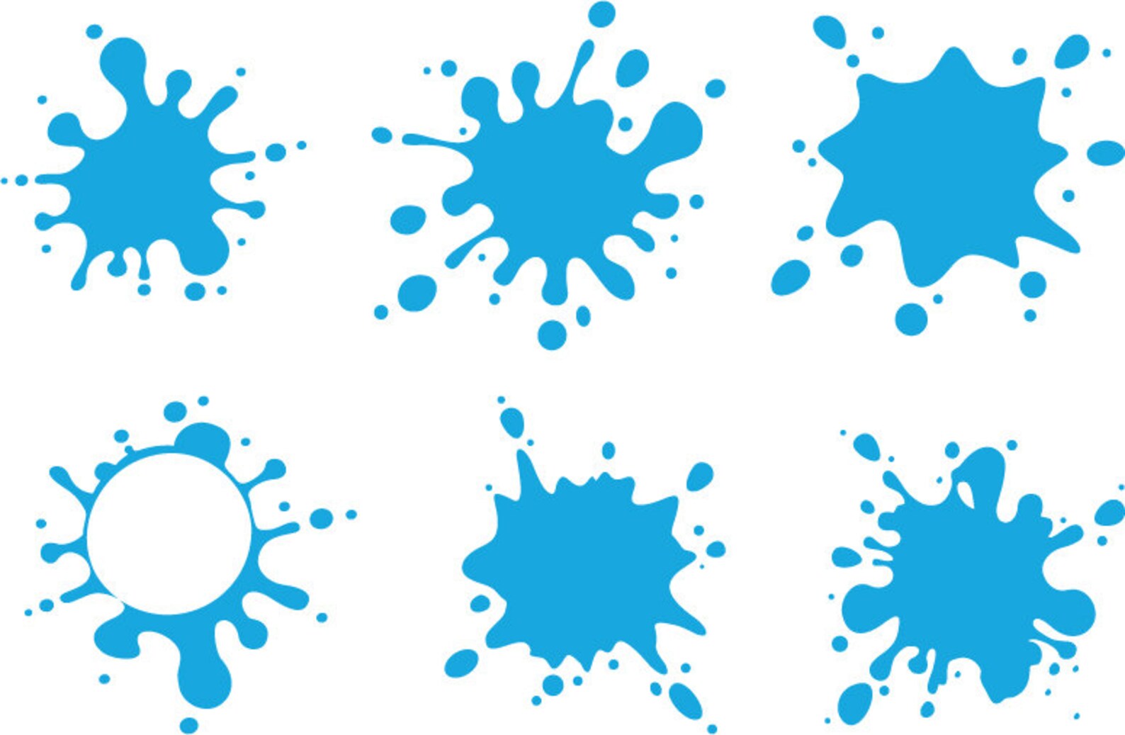 6 WATER SPLASH Svgwater Splash Svgwater Dropletswater - Etsy