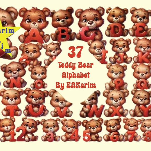Teddy Bear Letters - Etsy