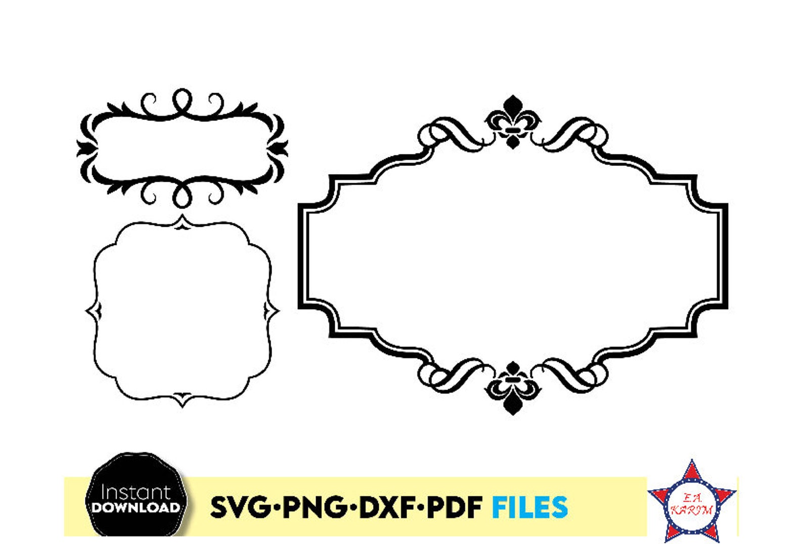 FRAME SVG Vintage, Frames SVG, Vintage Frames, Dividers Cut Files ...