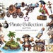 Pirate Adventure Watercolor Clipart, Pirate Head, Pirates Bundle ...