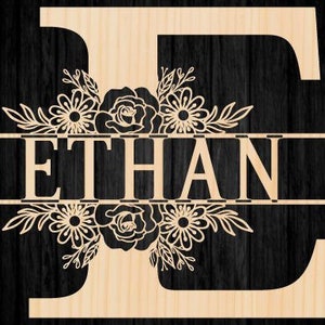 ALPHABET SPLIT MONOGRAM, Laser Cut Letters, Stylish Monogram Svg, Name ...