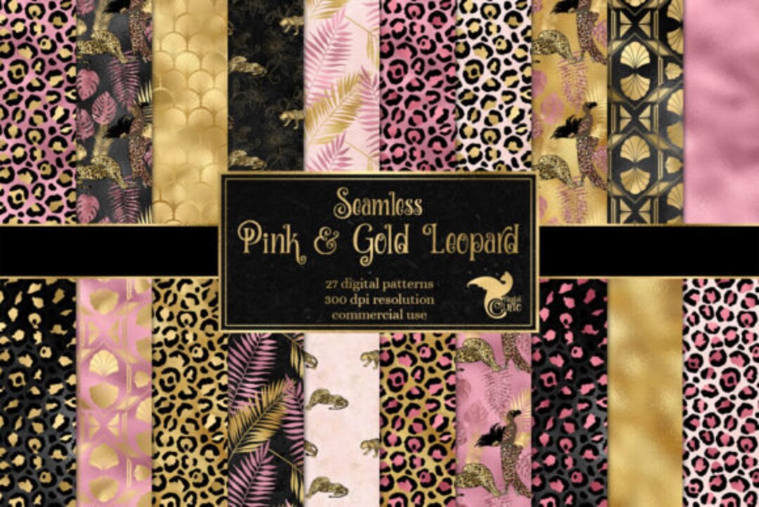 Leopard Print Digital Paper, Scrapbook Paper, Commercial Use, Digital ...