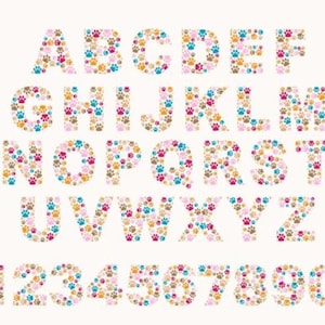 Dog Paw Print Fonts - Real Custom Typeface Installable Font for Your ...