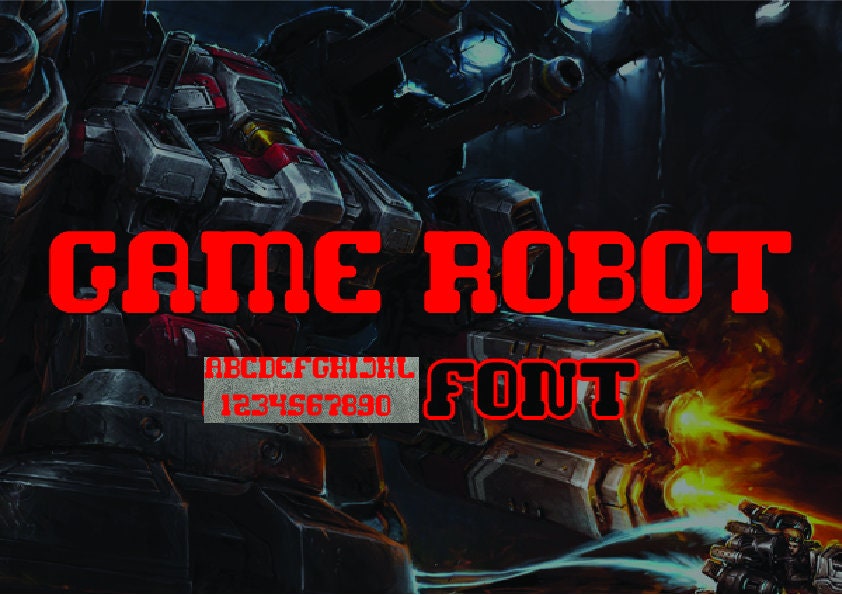 GAME ROBOT FONT Svg, Game Alphabet, Robot Game Letters and Numbers for ...