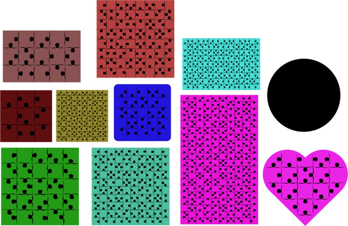 PUZZLES SVG, Puzzles Laser Cut, Puzzle Templates, Svg, Dxf, Ai and Dwg ...