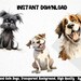 Funny and Cute Dog Clipart Bundle, Dogs PNG, Watercolor Puppy Graphics ...