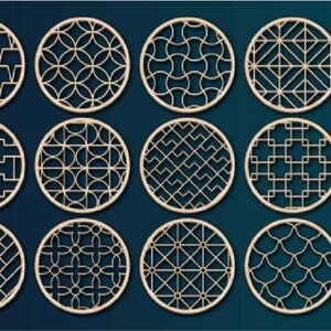 Coasters Bundle, Vector Laser Cut File SVG DXF, Glowforge Laser Cut ...