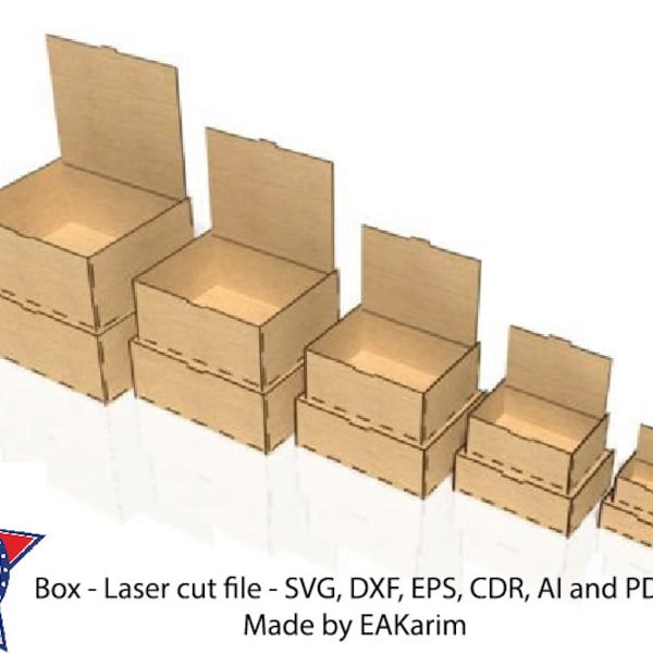 Laser Cut Box With Sliding Drawer Svg - Etsy
