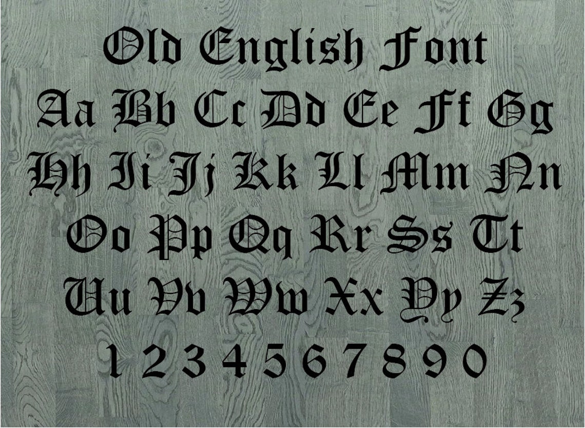 OLD ENGLISH FONT Svg, Png, Old English Alphabet Clipart, Alphabet for ...