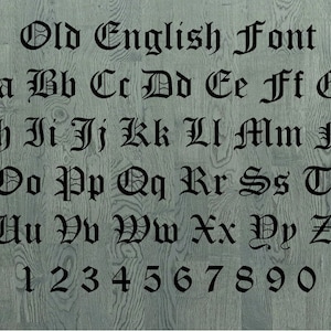 OLD ENGLISH FONT Svg, Png, Old English Alphabet Clipart, Alphabet for ...