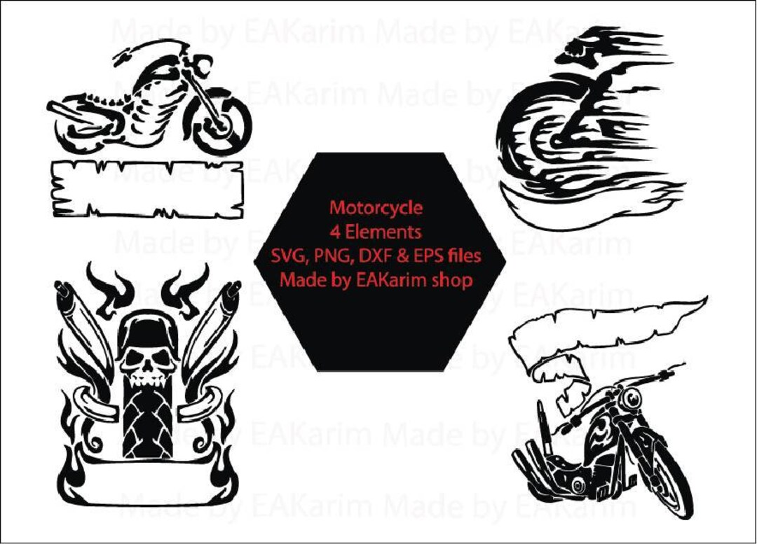 Motorcycle SVG - Ghost Rider Svg Motorcycle Digital File - Motor Bıke ...