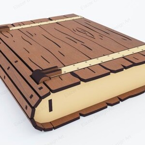 Wood Book Box Svg, Book Box, Laser Cut, Digital Product Cdr/dxf/svg/ai ...