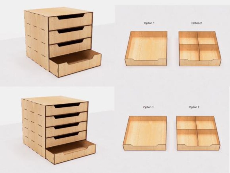 Laser Cut 12 Box Drawer Bundle: Stackable Storage Organizer Designs,diy ...