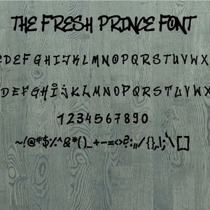 FRESH PRINCE FONT Svg Png, Fresh Prince Alphabet, Fresh Prince Letters ...