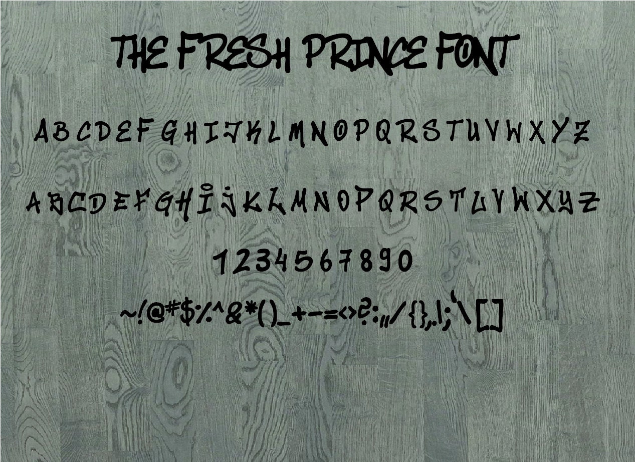 FRESH PRINCE FONT Svg Png Fresh Prince Alphabet Fresh Prince - Etsy