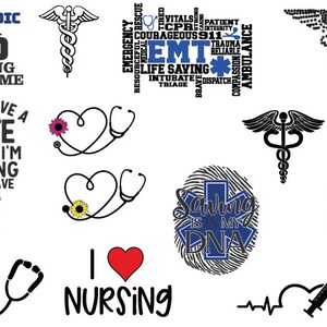 DOCTOR and NURSE SVG Svg Bundle, Stethoscope Svg, Stethoscope Clipart ...