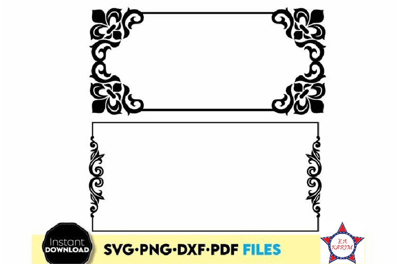 FRAME SVG Vintage, Frames SVG, Vintage Frames, Dividers Cut Files ...