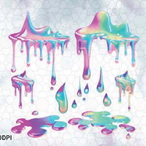 Dripping Watercolor Drips Clipart, Digital Graphics for Commercial Use ...