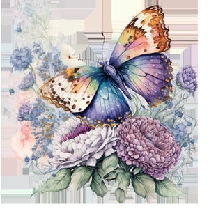 Watercolor Butterflies Clipart, Painted Butterfly Clipart, Butterfly ...