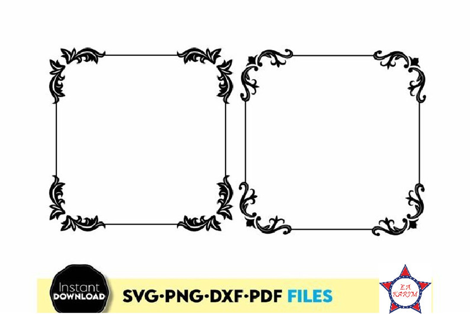 FRAME SVG Vintage, Frames SVG, Vintage Frames, Dividers Cut Files ...