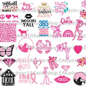 LOVE PINK SVG, Love Pink Svg Bundle, Love Pink Clipart, Pink Panther ...