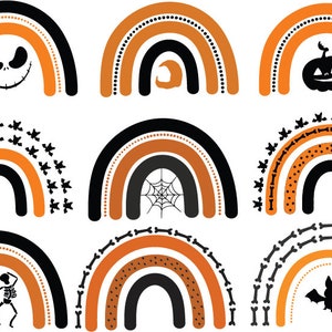 Halloween Rainbow SVG Bundle - 20 Rainbows Svg Cut File | Scarry ...