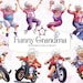 Funny Grandma Watercolor Sublimation Cute Clipart Grandfather Clipart ...