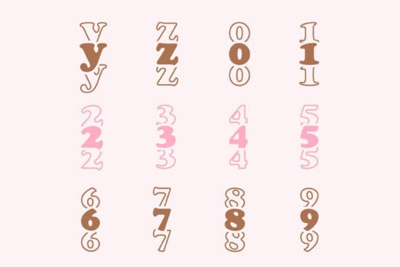 TRIPLE FONT, Font Ttf and Otf Files - Digital Files, Cute Font, Triple ...