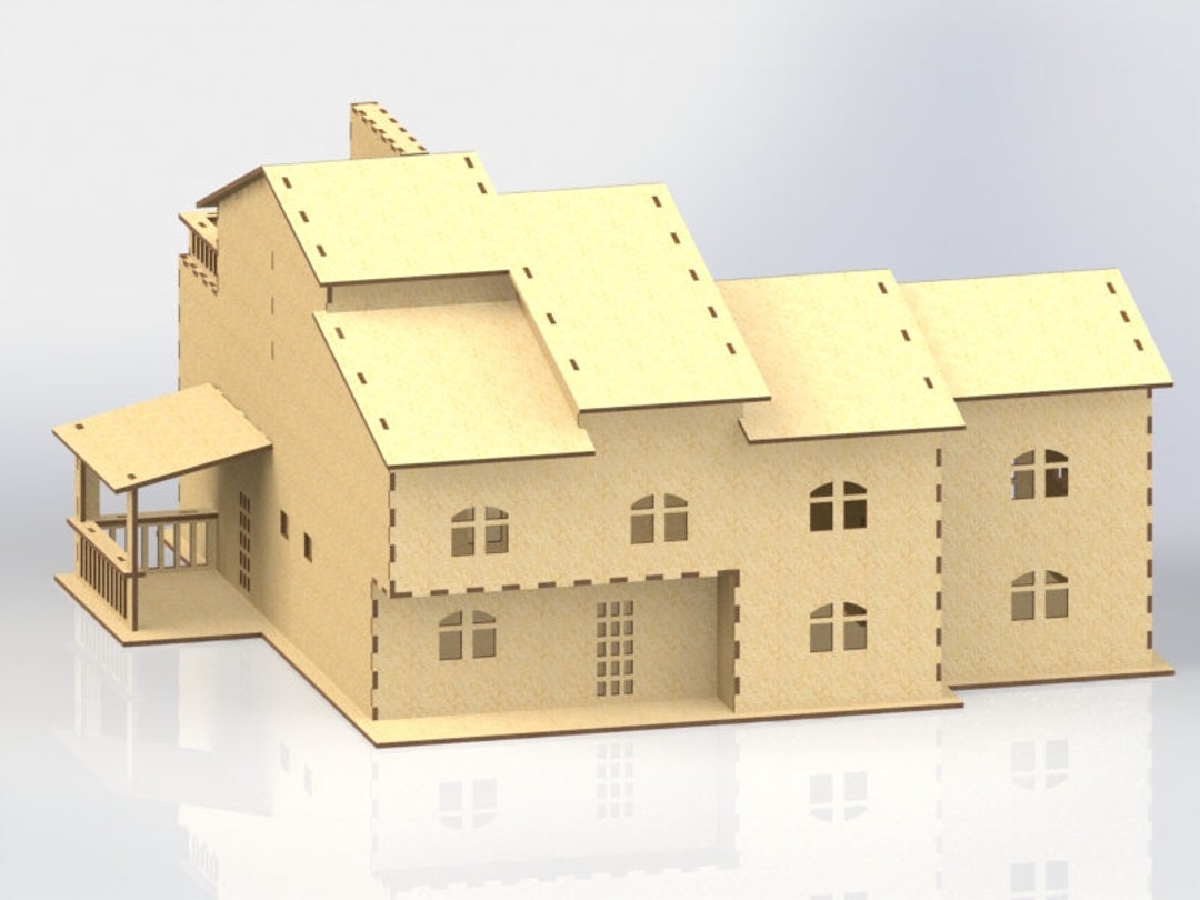 The Perfect Dollhouse With Laser Cut Vectors, Create Your Own Dollhouse ...