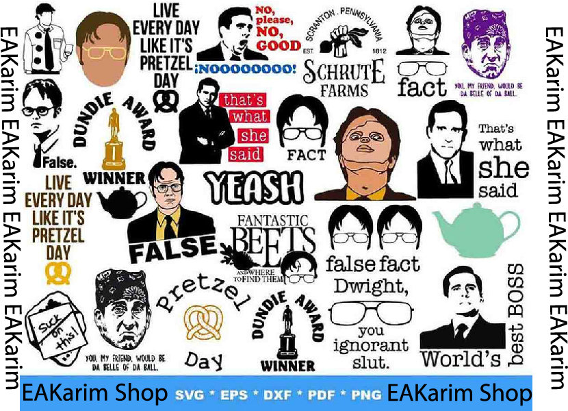 THE OFFICE SVG the Office Svg Bundle Michael Scott Svg - Etsy UK