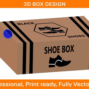 Shoe Box SVG for Cricut Shoe Box Template With Label Party Favor Box Sneaker Box Trainer Box Svg ...