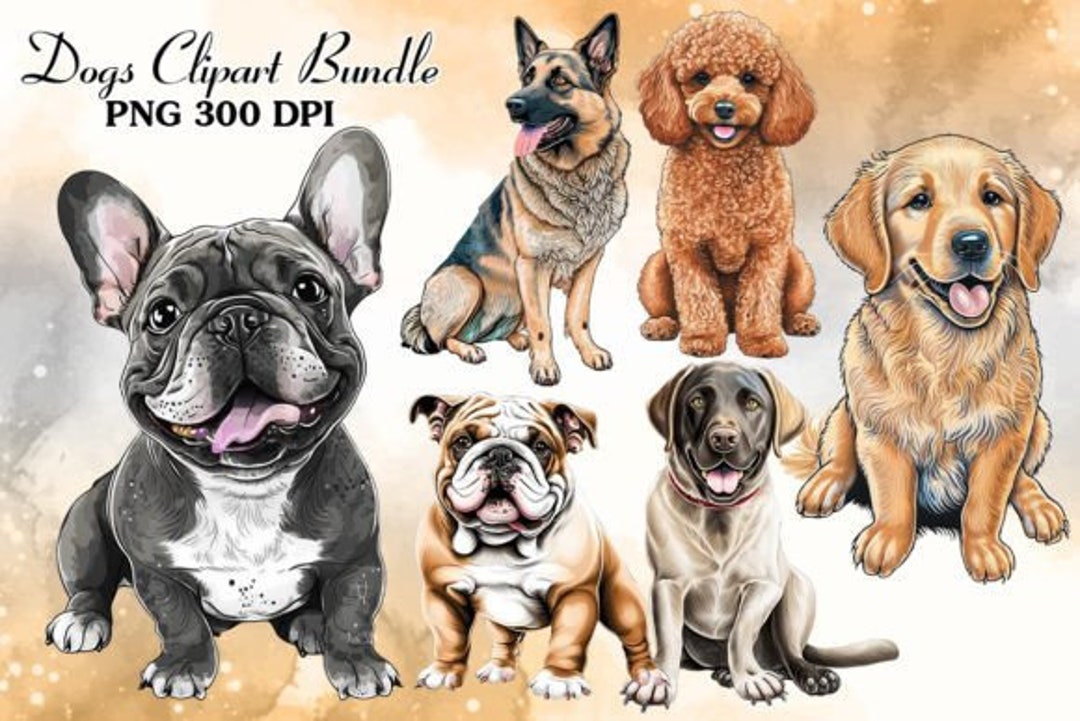 Watercolor Dog Breed Clipart, Dog Png, Breeds Watercolor, Dog Clipart ...