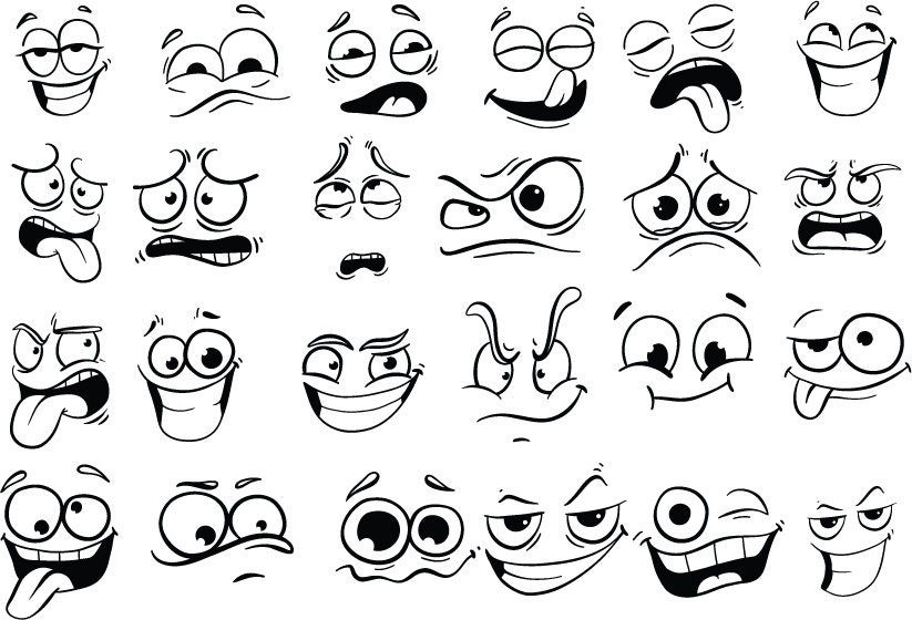 Emotion Faces Clipart, Emoji Faces, Cartoon Faces Svg, Feeling Clip Art ...