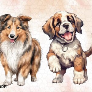 BABY DOGS WATERCOLOR, Puppies Clipart Png, Baby Dogs Clip Art for ...