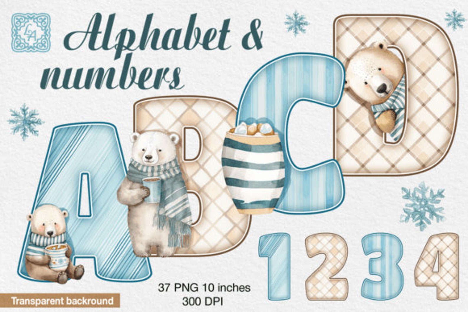 Bears Alphabet, Bear Letters Png, Alphabet Png, Instant Download for ...