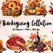 Thanksgiving Food Clipart, Thanksgiving Classic Food Watercolor PNG ...
