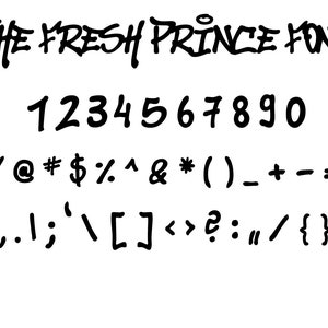 FRESH PRINCE FONT Svg Png, Fresh Prince Alphabet, Fresh Prince Letters ...