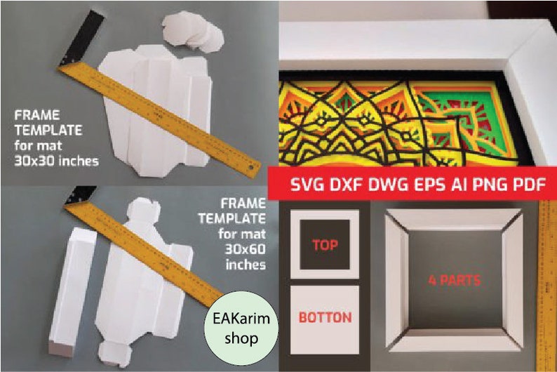 SHADOW BOX SVG Template Svg Files for Cricut and Silhouette - Etsy ...