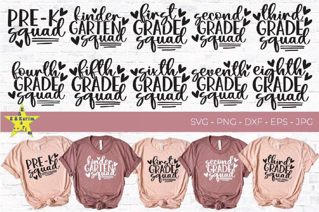 TEACHER SQUAD, Teacher Svg, Matching Teacher, Teacher Appreciation ...